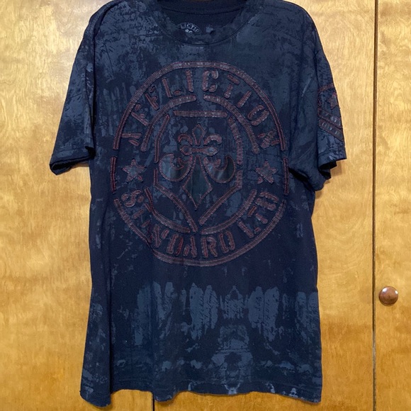 Affliction | Shirts | Rare Vintage Affliction Leather Appliqu 2xl ...